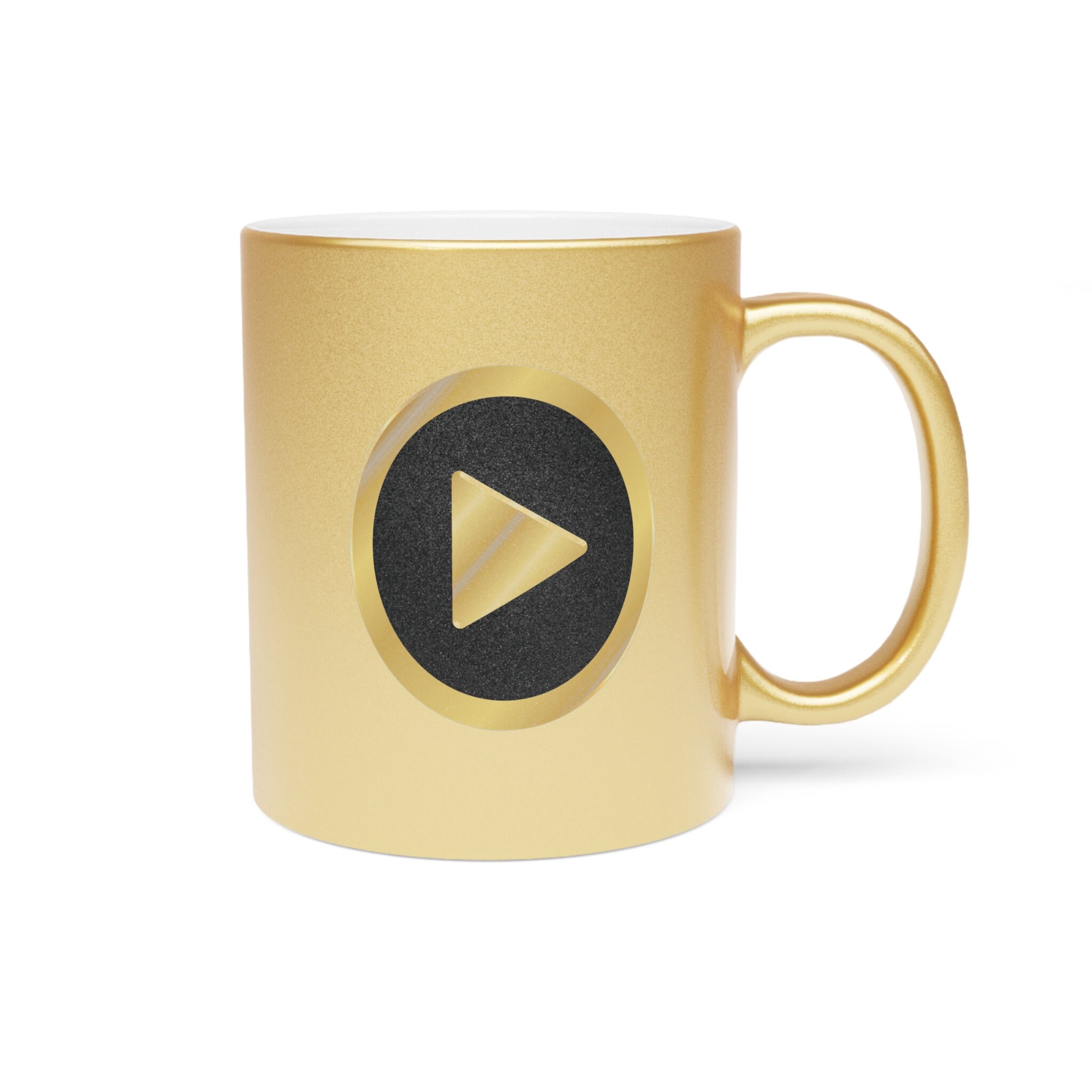 Silver or Gold Youtube Play Button 11oz Keepsake Mug, Option to ...