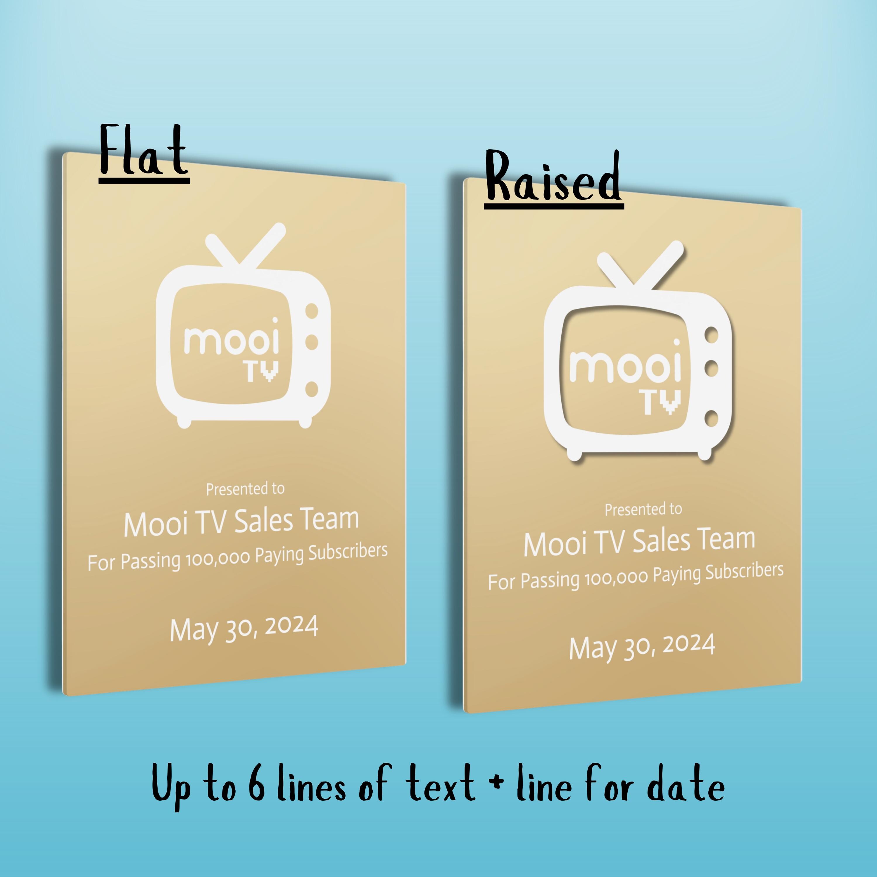 Personalized Content Creator Award, Corporate Plaque, Custom Gold Play ...