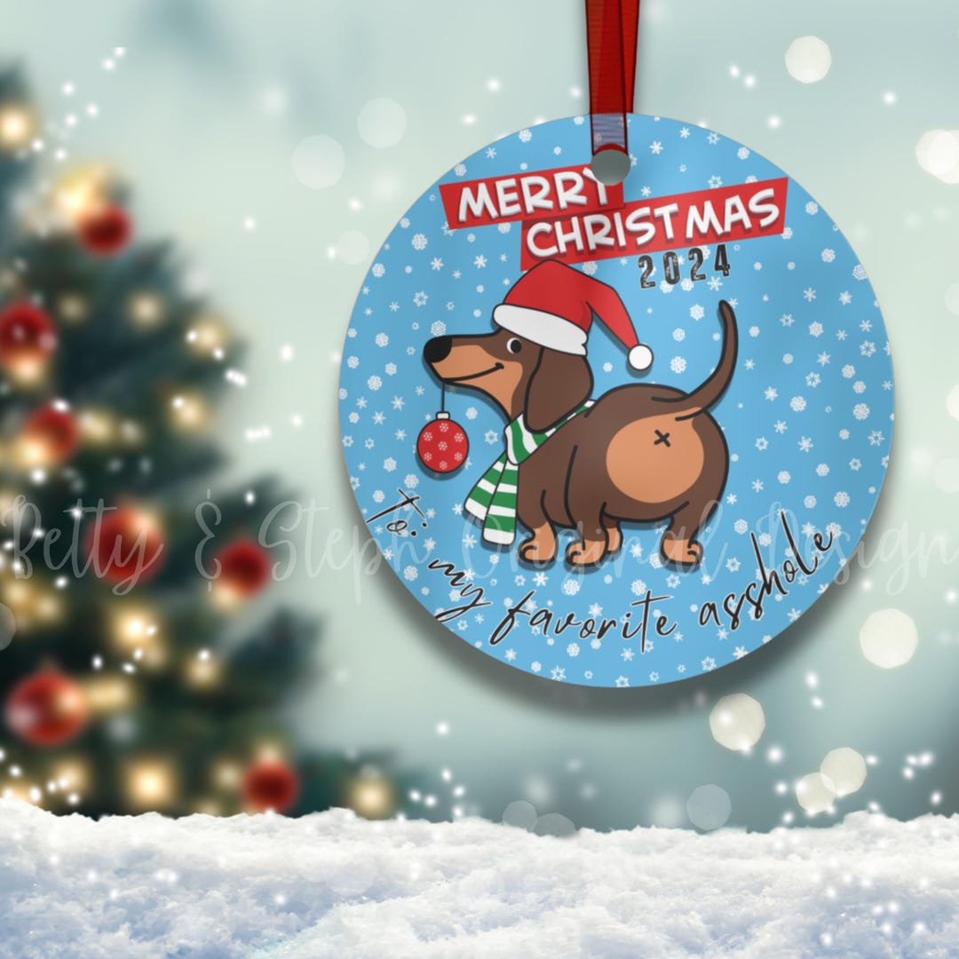 Sassy Dog or Catt A-hole Christmas Humorous Friendship Couples 2024 ...