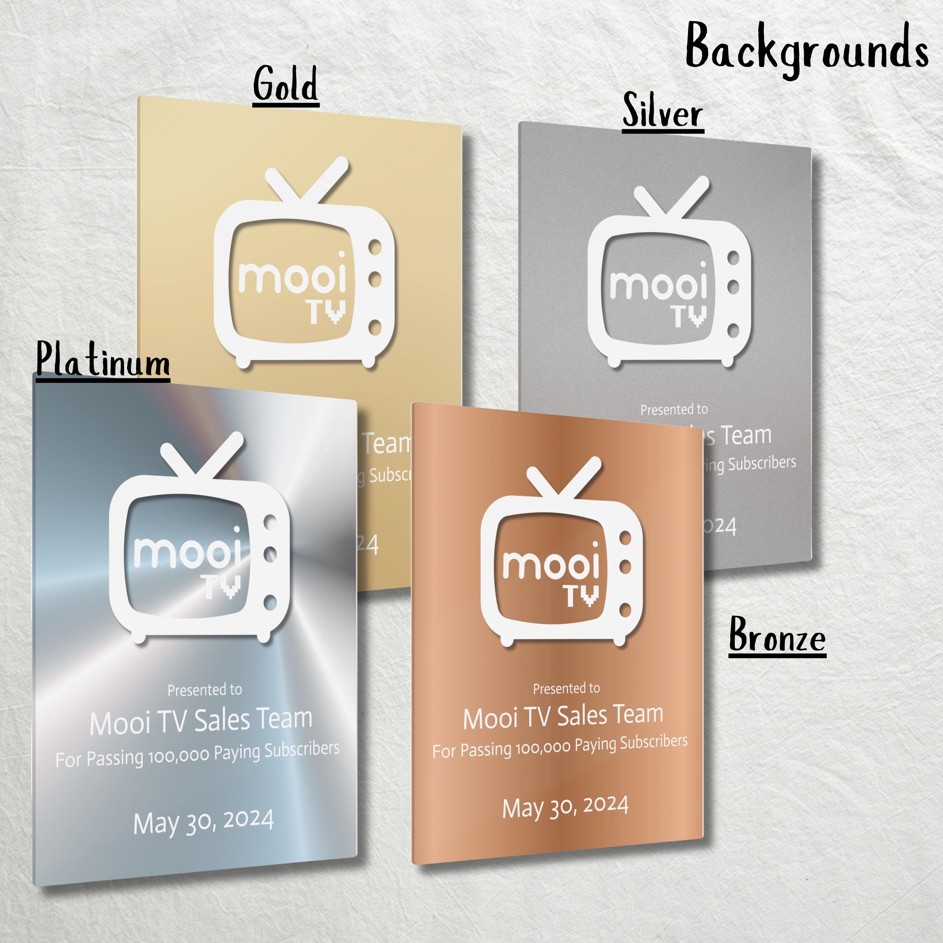 Personalized Content Creator Award, Corporate Plaque, Custom Gold Play ...