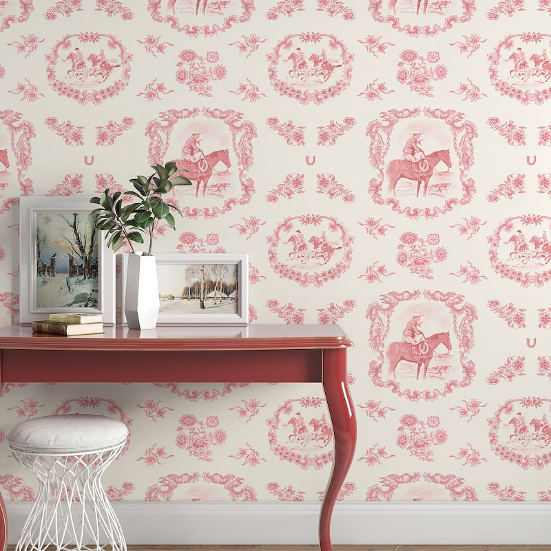 Pink Western Wallpaper - Etsy