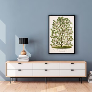 Inspirational Quote Vintage Digital Art Print,botanical Illustration ...
