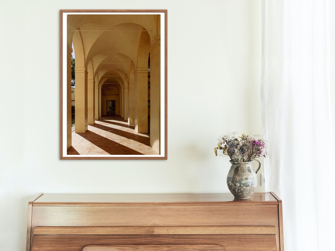 Arched Hallway, Alcázar of Seville Photo, Yellow Archway Digital Print ...