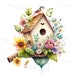 Watercolor Spring Clipart Birdhouse Collection Clipart Birdhouse Pngs ...
