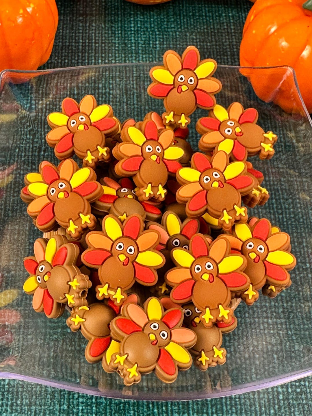 Thanksgiving Turkey Shape Silicone Bead for DIY Keychain Holiday ...