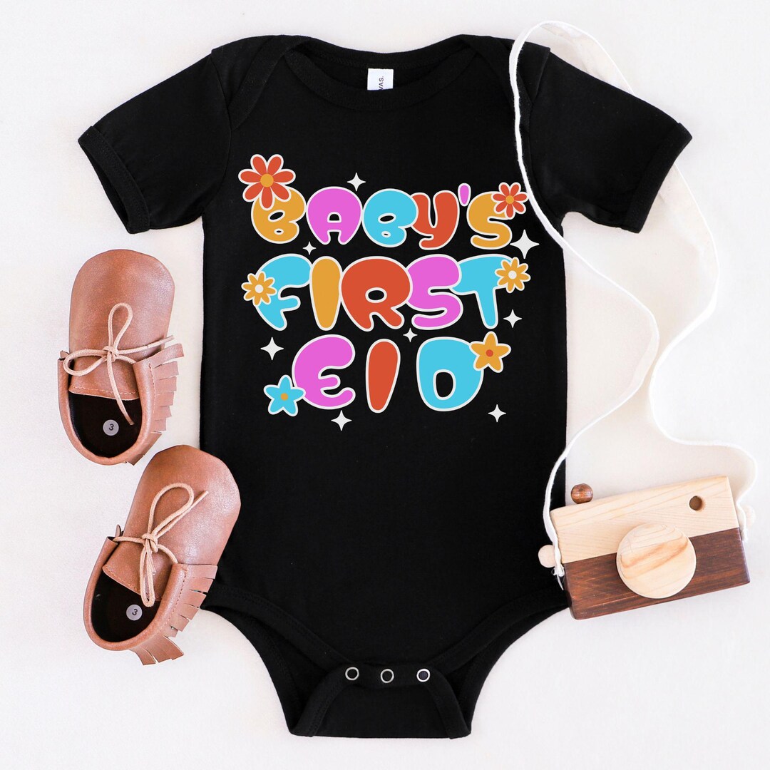 Baby's First Eid One Piece, Infant Bodysuit Newborn, Cute Holiday Baby ...