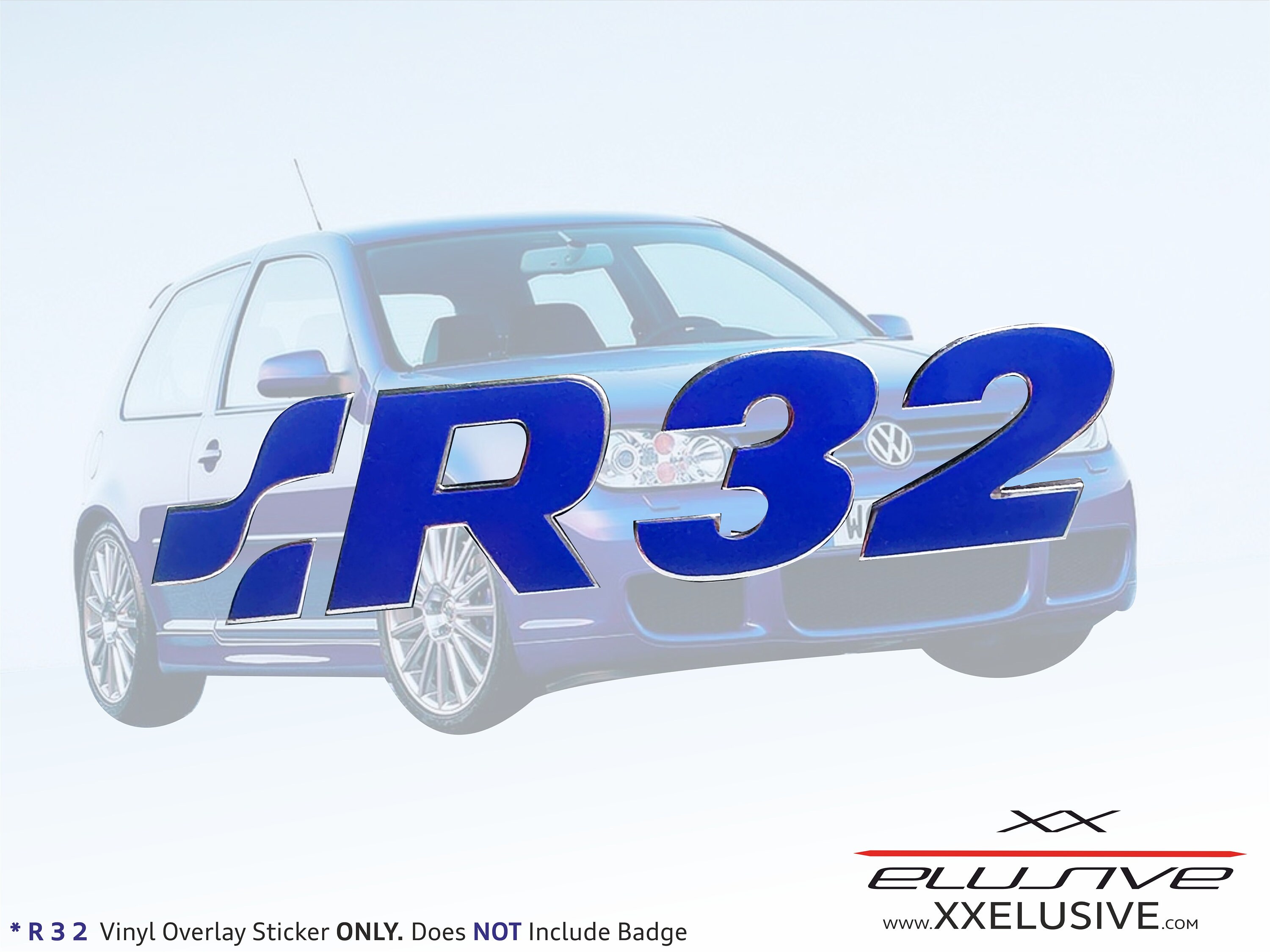 R32 Blue Decal for Golf Mk4 Mk5 R32 Blue Front & Rear Badge - Etsy