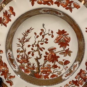 Copeland Spode India Tree Rim Soup/pasta/salad Bowls Newer Backstamp 7 ...