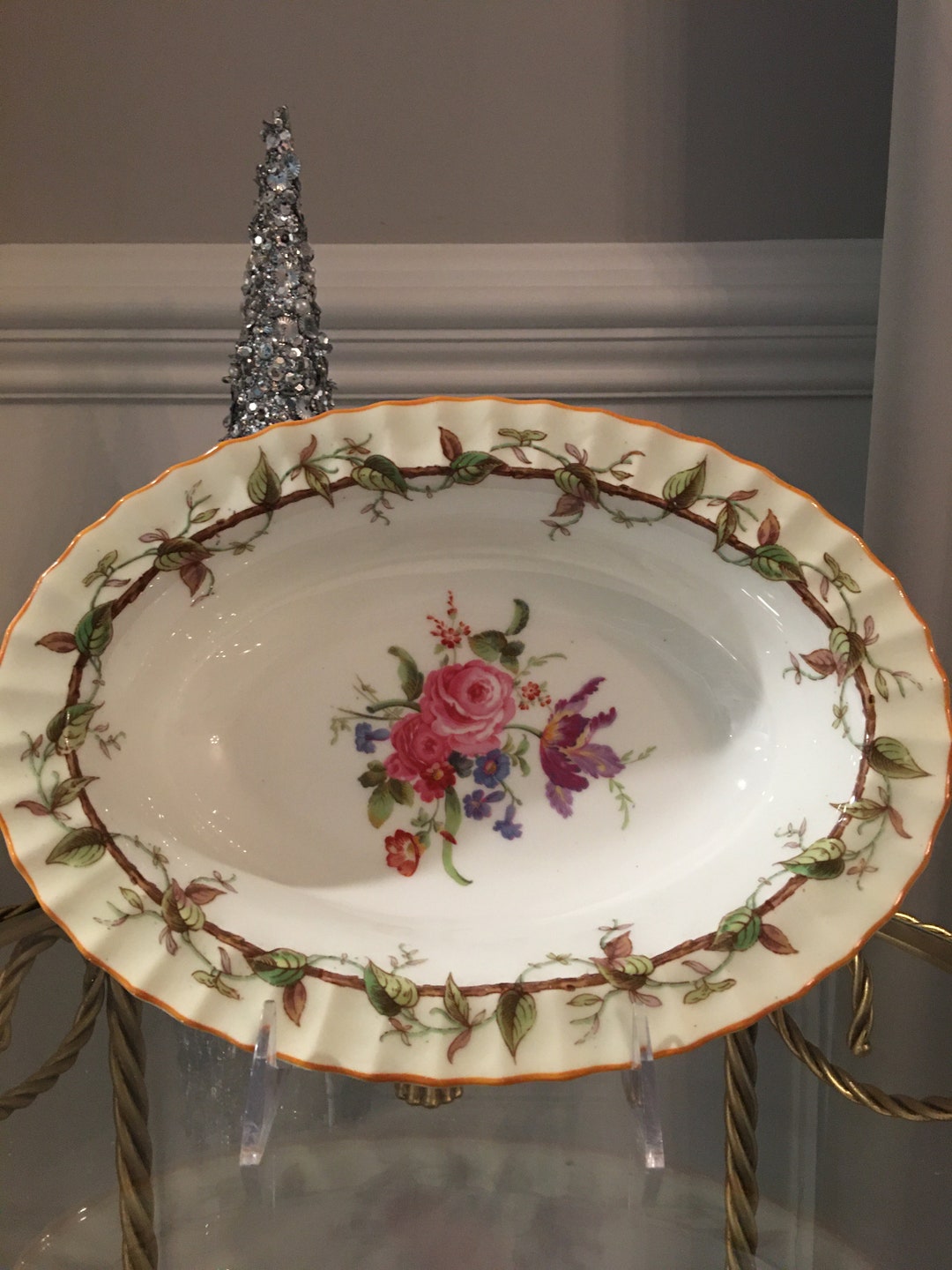 Rare Vintage Royal Worcester Florence Open Oval Server | French Country ...
