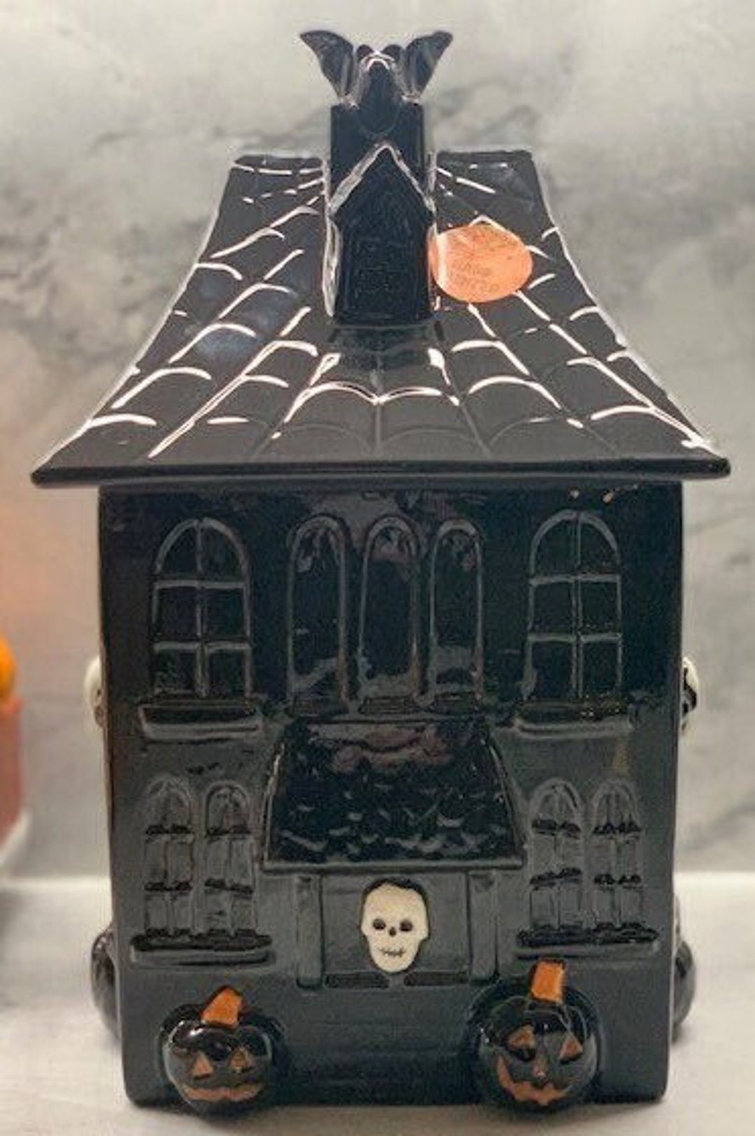 New Hand Painted Haunted Mansion Cookie Jar Black Mansion - Etsy