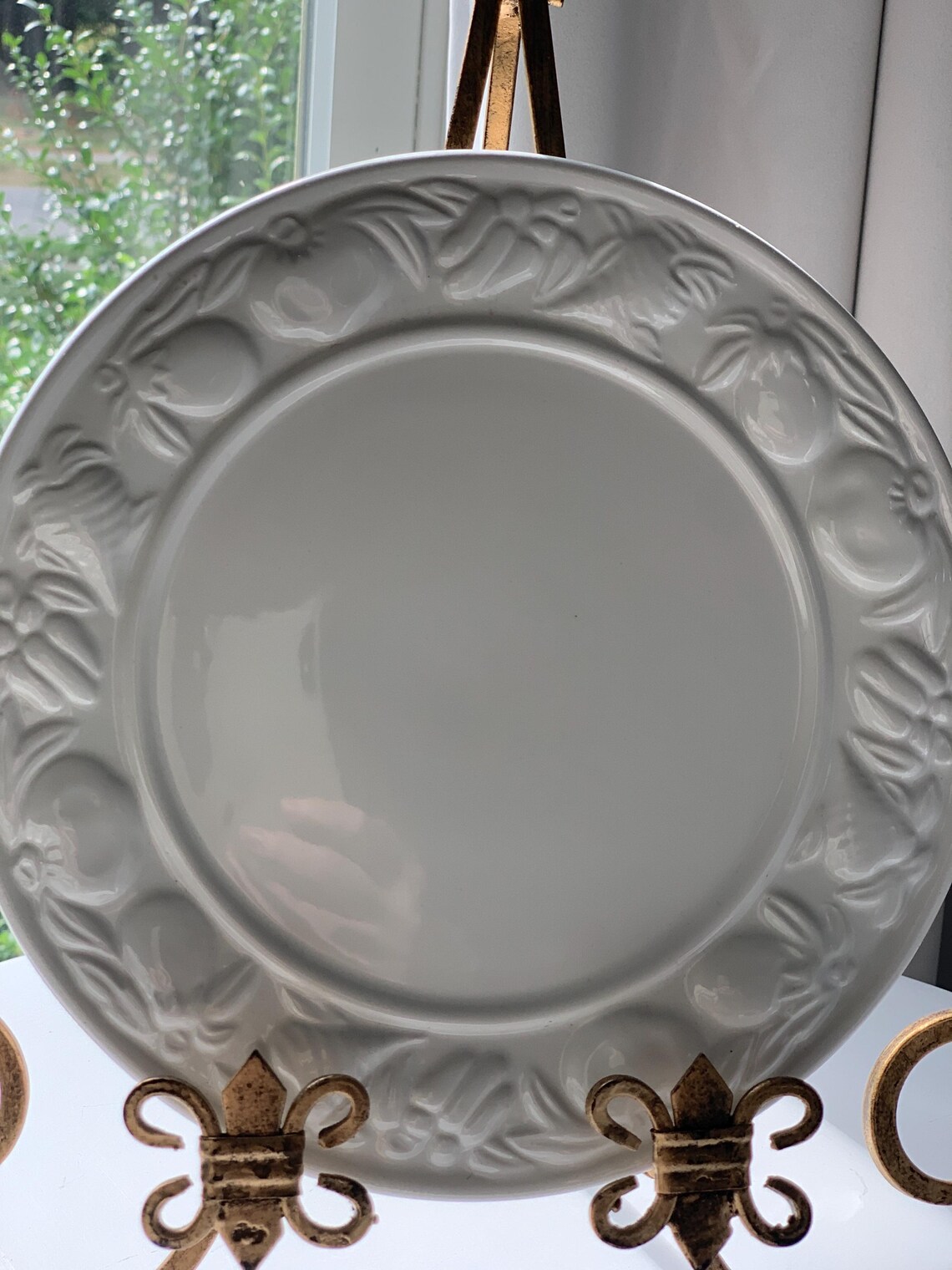 Set of 4 Pizzato White Fruited Salad ~ Dessert ~ Lincheon Plates | Hand ...