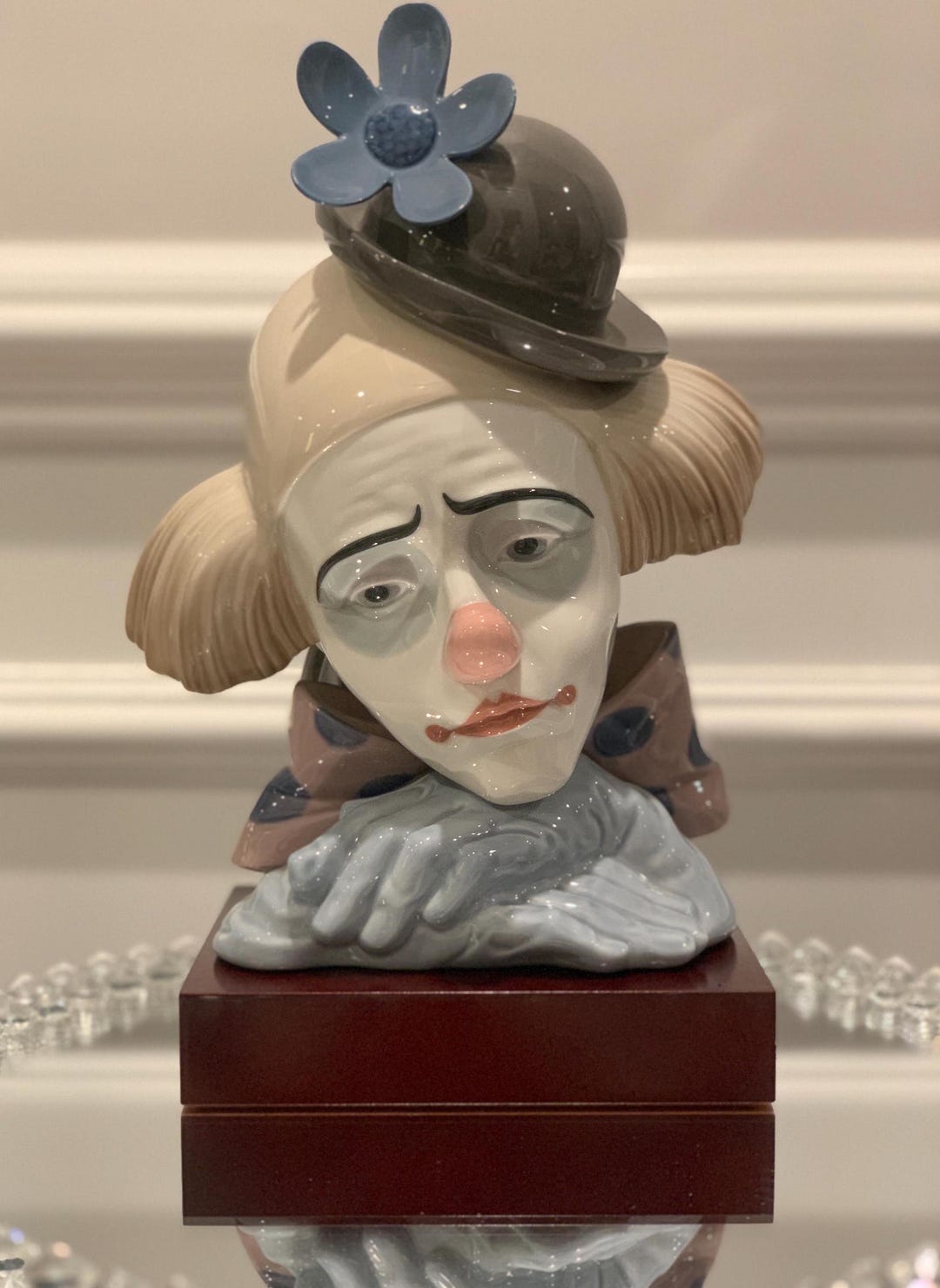 Lladro Pensive Clown 5530 on Base With Original Box | Prestine ...