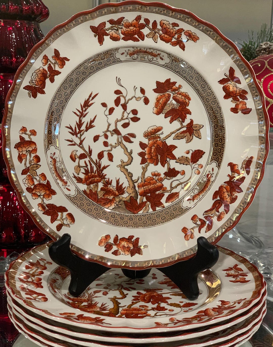 Spode India Tree 7 3/4" Salad Plates | Excellent Condition | Sold ...