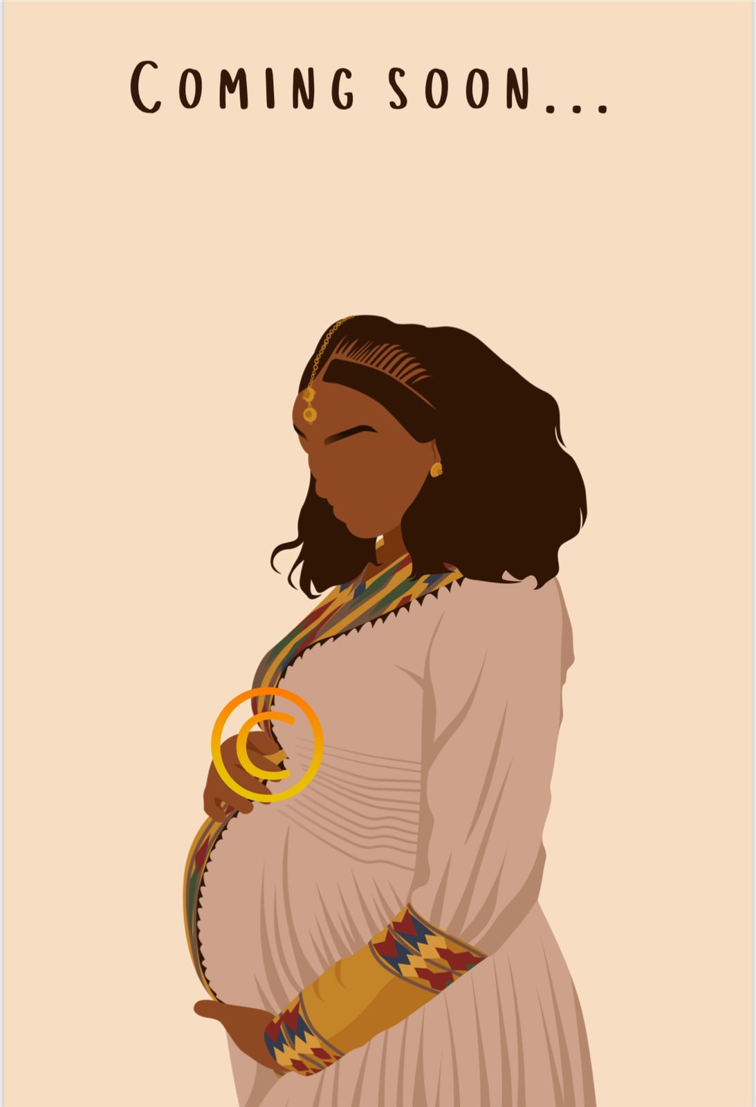 Printable Mom to Be Card, Motherhood, Expecting, Habesha, Eritrea ...