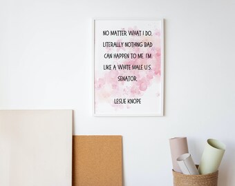 White Male U.S. Senator Digital Download, Leslie Knope Quote Instant ...