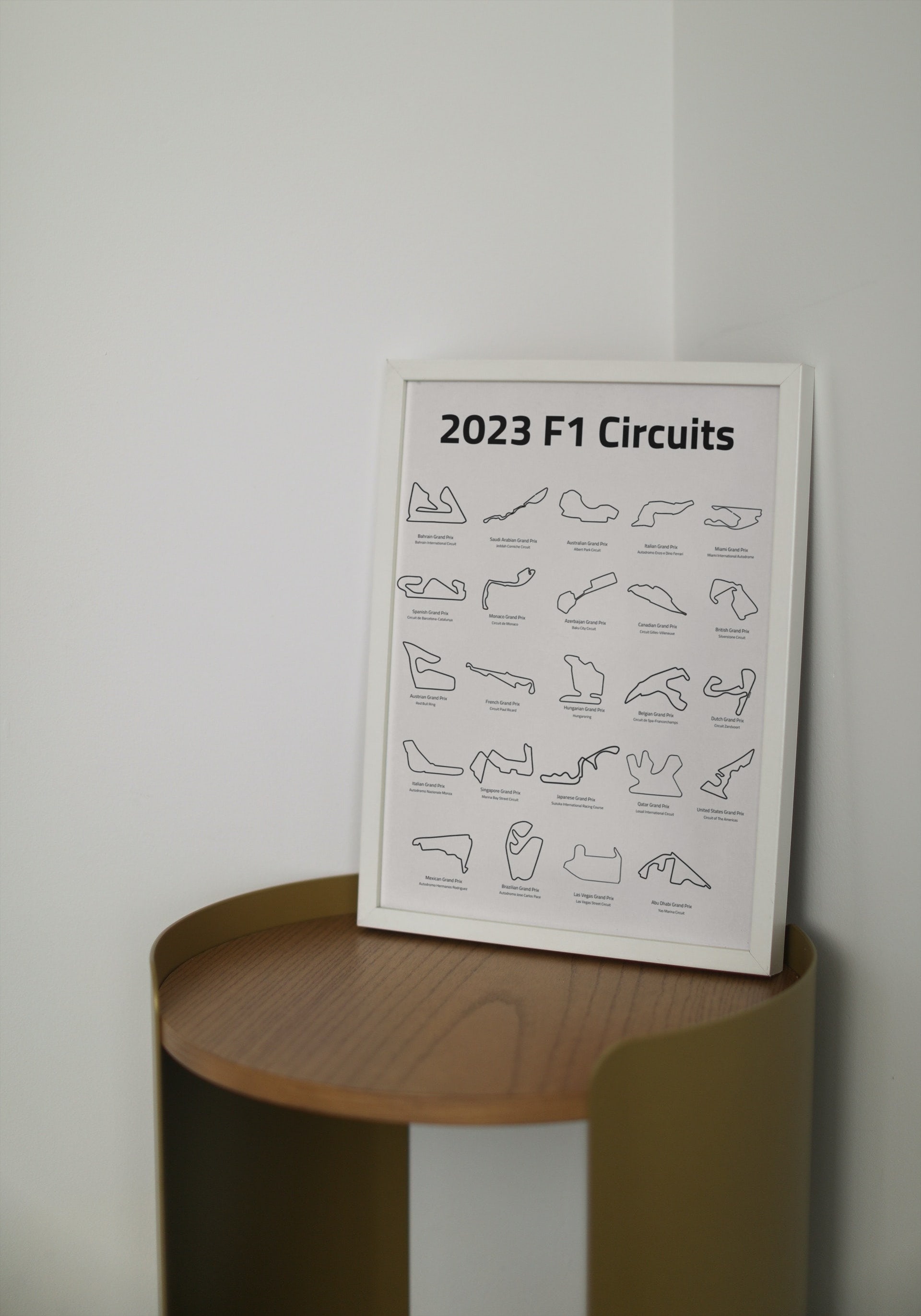 2023 Formula 1 Circuits Print | F1 2023 | Formula 1 Digital