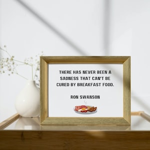 Ron Swanson Breakfast Food Quote Print - Etsy