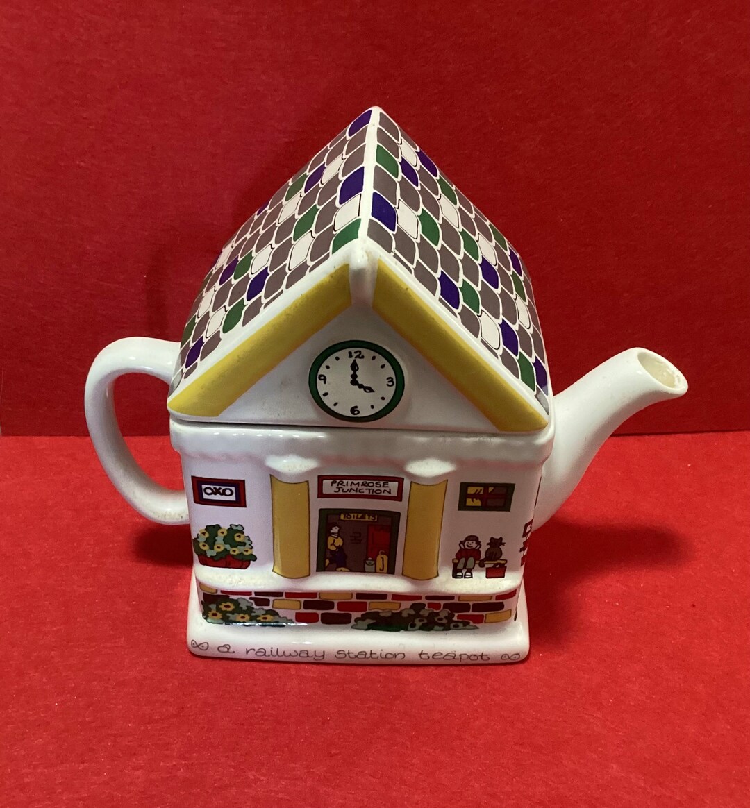 Wade England Railway Station English Life Porcelain Ceramic Teapot 7 X ...