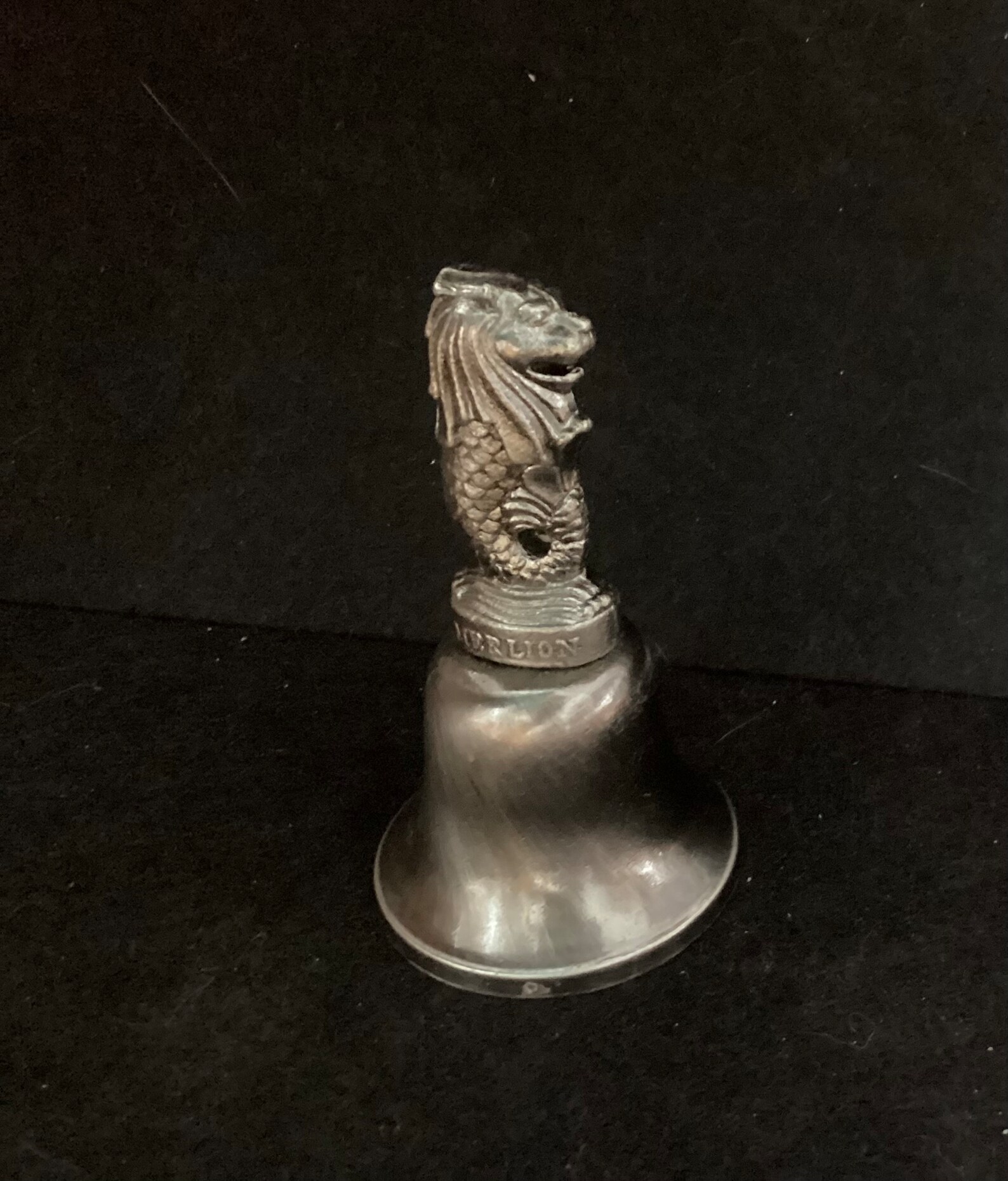 Vintage Singapore Merlion Se Lion Figurine Pewter Bell 3 - Etsy