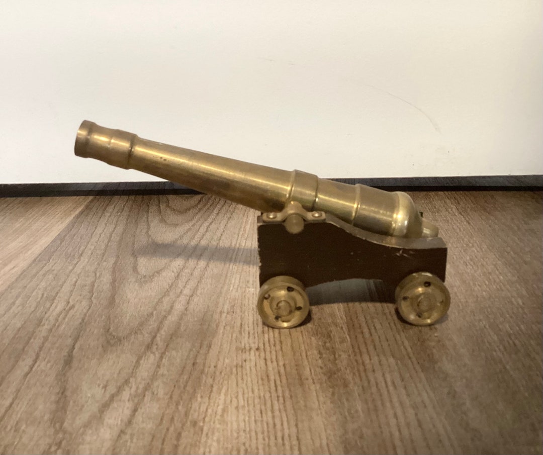 Vintage Civil War Brass With Wood Cart Canon Miniature Replica 8 - Etsy ...
