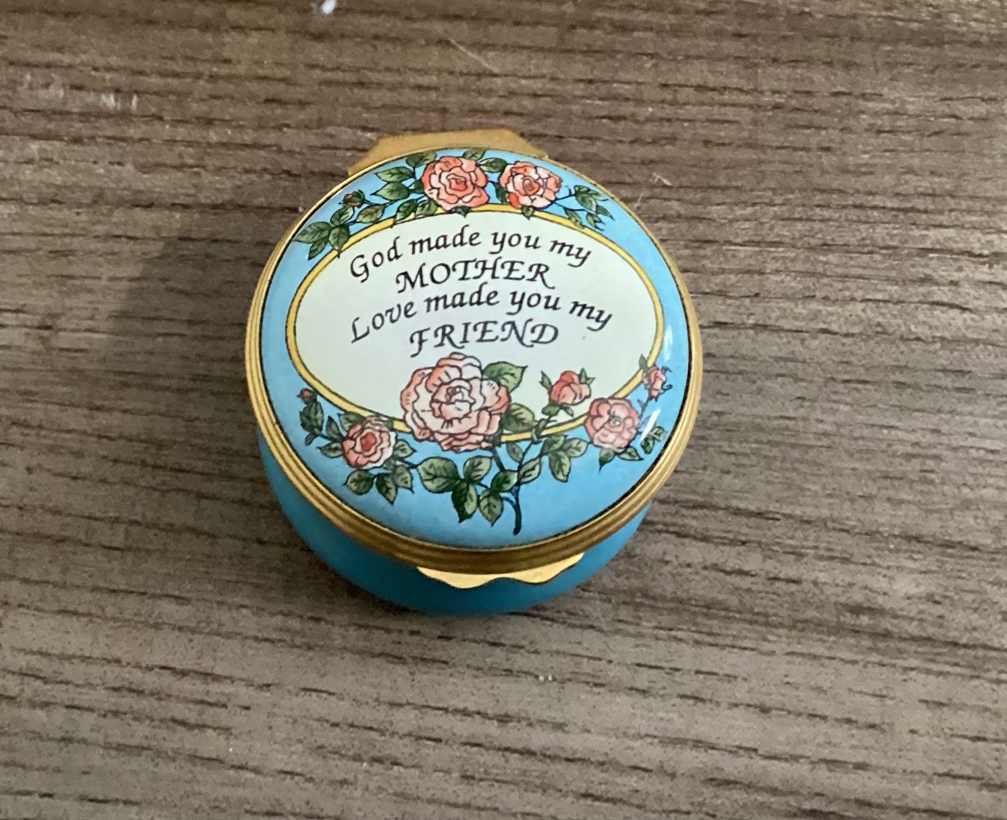 Halcyon Days Enamel Trinket Box God Made You My Mother Made in - Etsy