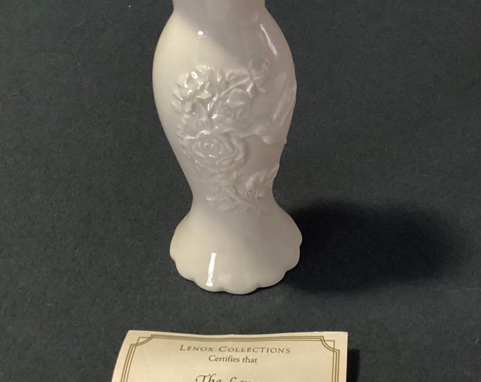 Lenox Bisque Porcelain Hummingbird Vase New in Original Box With ...