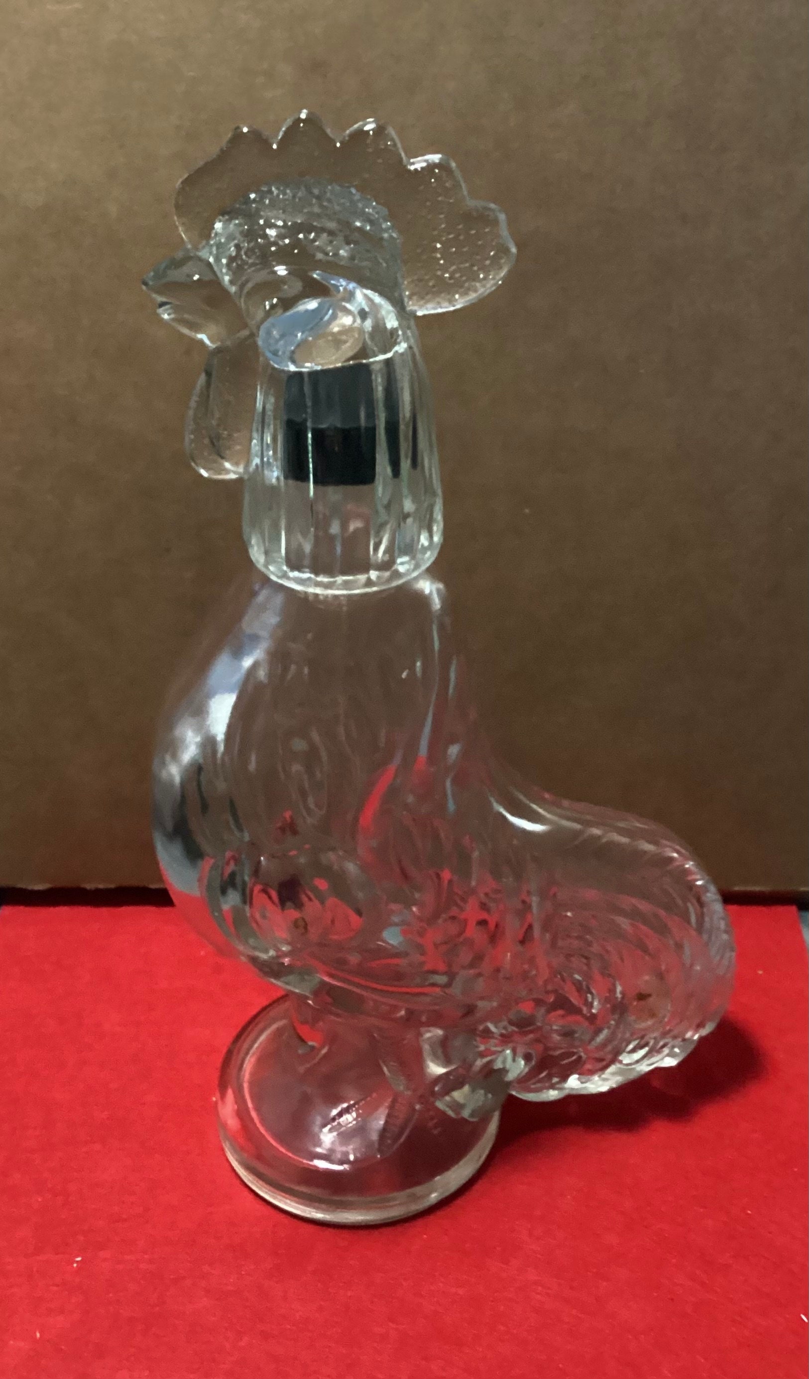 Vintage Clear Glass Rooster Chicken Decanter 13 X 8 - Etsy