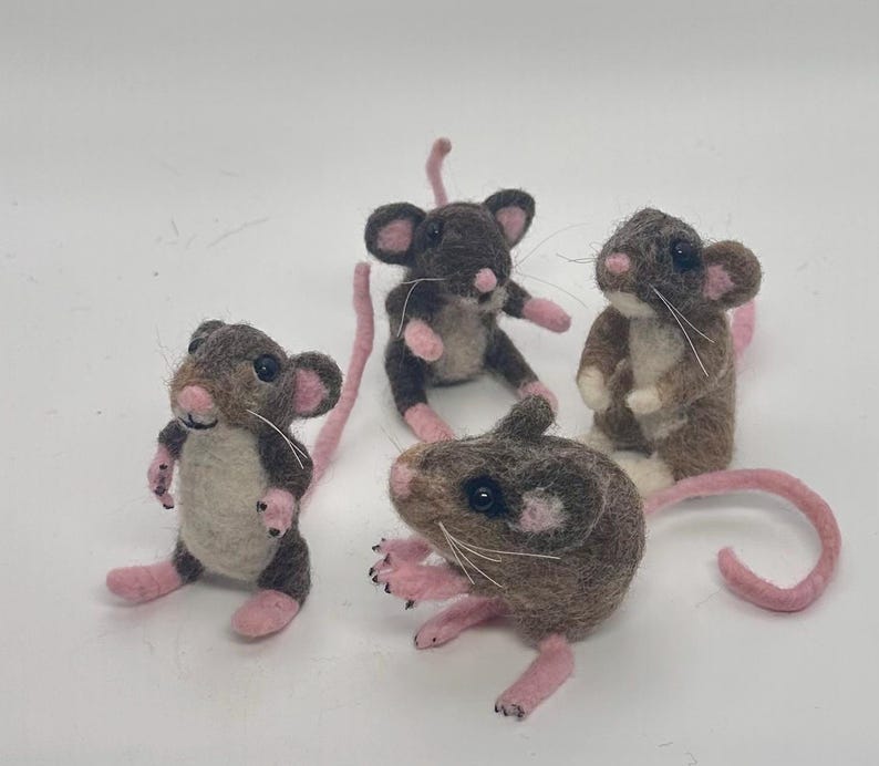 Needle Felted Mice one Mouse - Etsy