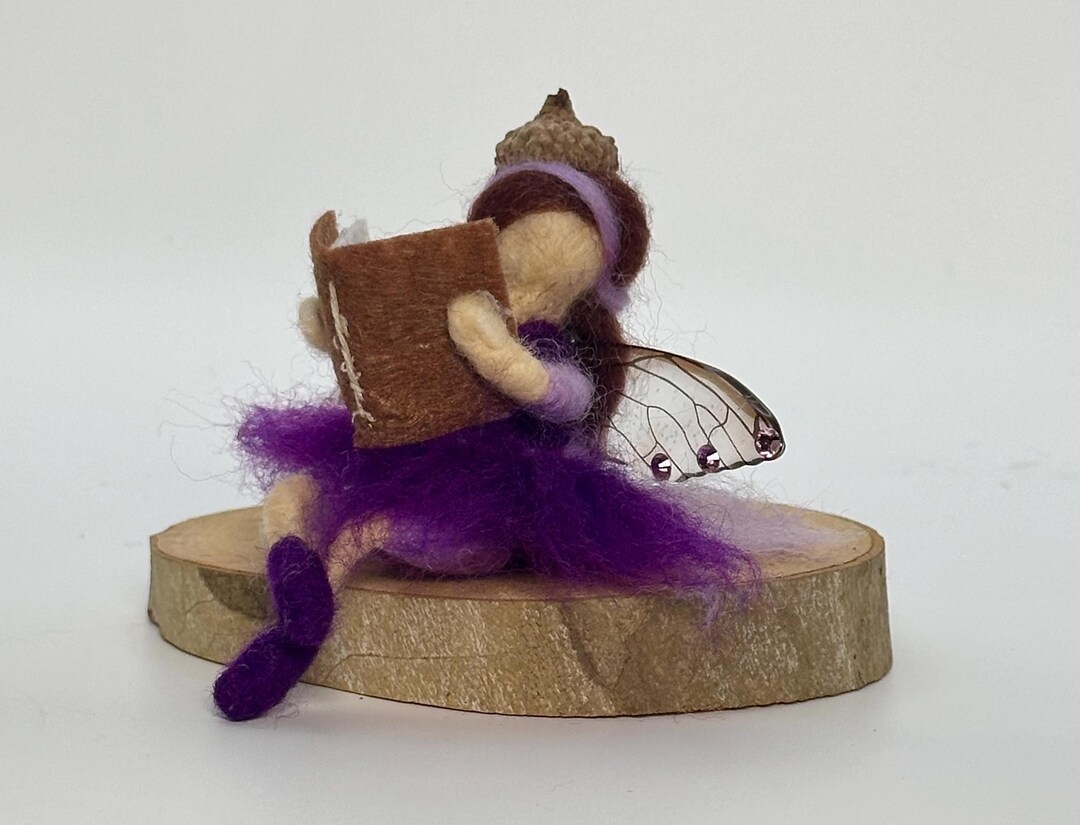 Needle Felted Bookworm Woodland Fairy - Etsy