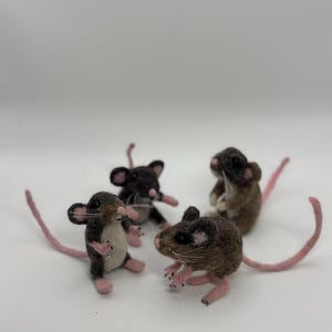 Needle Felted Mice (one Mouse) - Etsy
