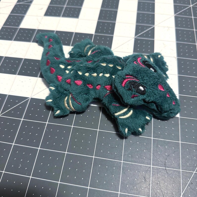 Handmade Cute Alligator Crocodile for Desk, Soft Hand Plush, Minky Pet ...