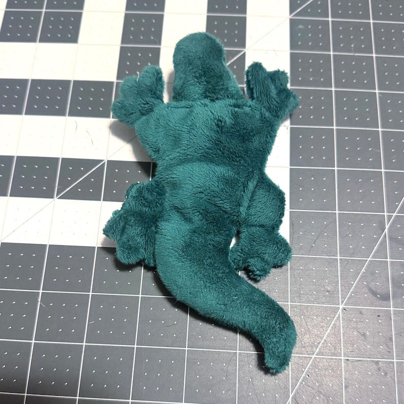 Handmade Cute Alligator Crocodile for Desk, Soft Hand Plush, Minky Pet ...