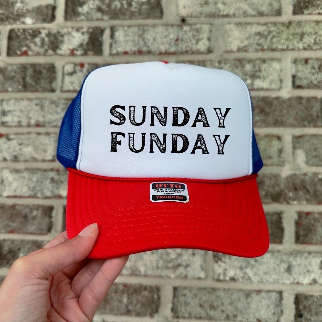 Sunday Funday Trucker Hat, Game Day Accessories, Trending Hat, Messy ...