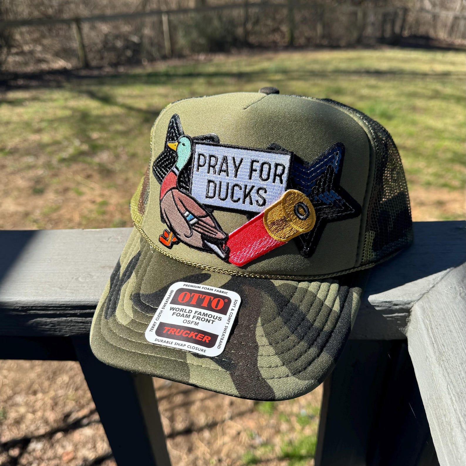 Duck Hunting Trucker Hat With Patches, Pray for Ducks, Hunting Wives ...