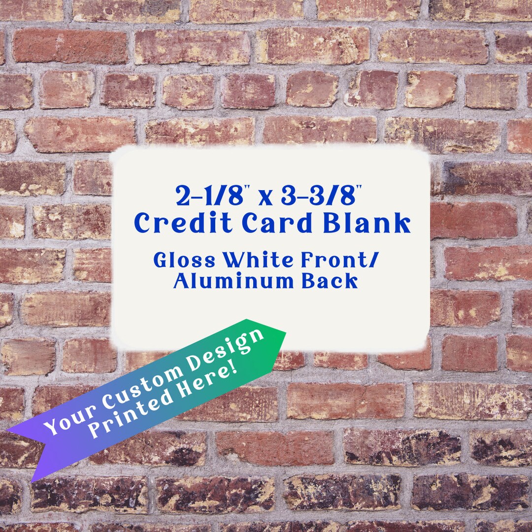 Custom Printed Credit Card Size Business Cards: Gloss White Aluminum (2 ...
