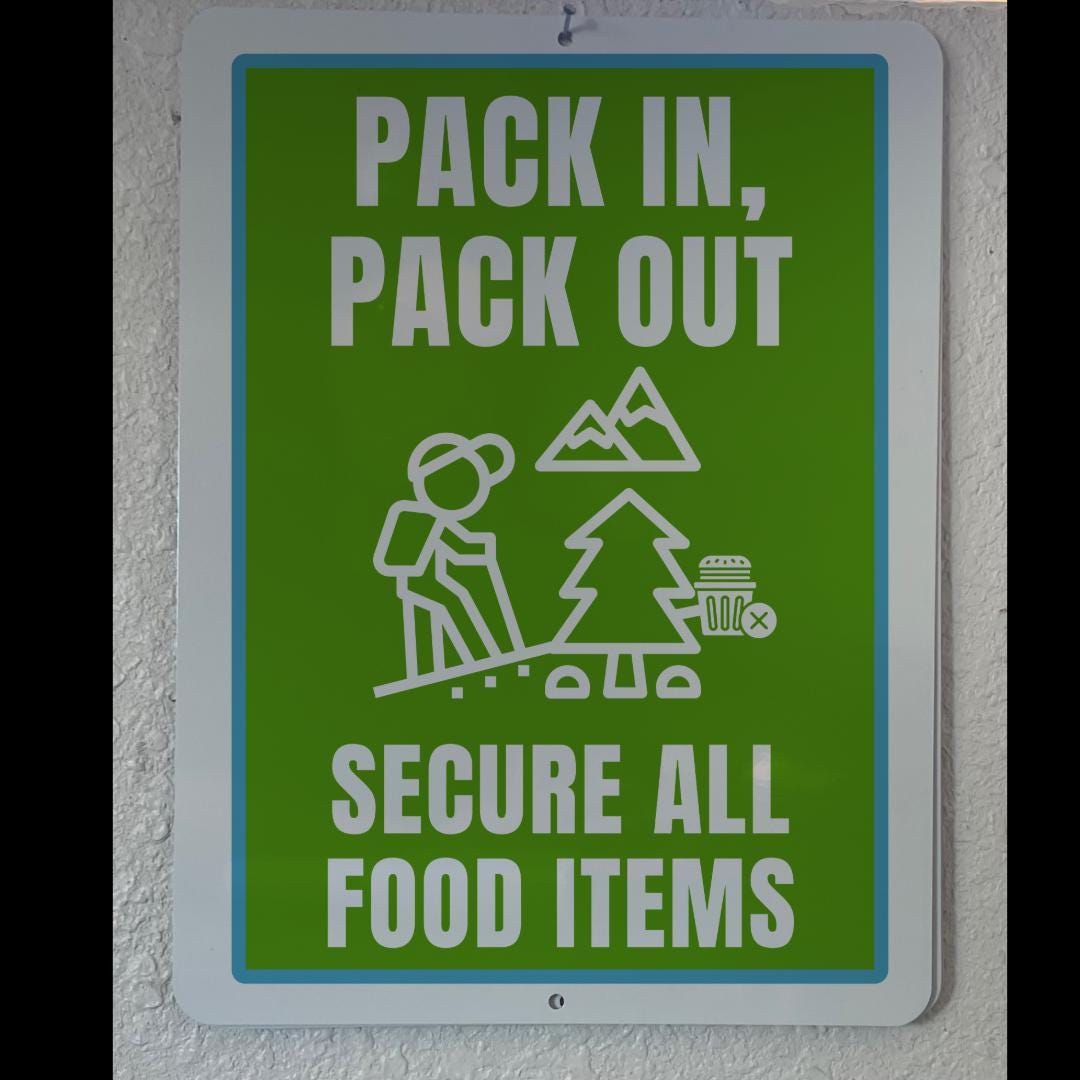 Pack In, Pack Out – Metal Sign for Responsible Hiking & Camping, 9x12 ...