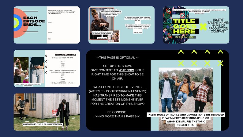 Unscripted / Reality TV Pitch Deck Canva Template - Etsy