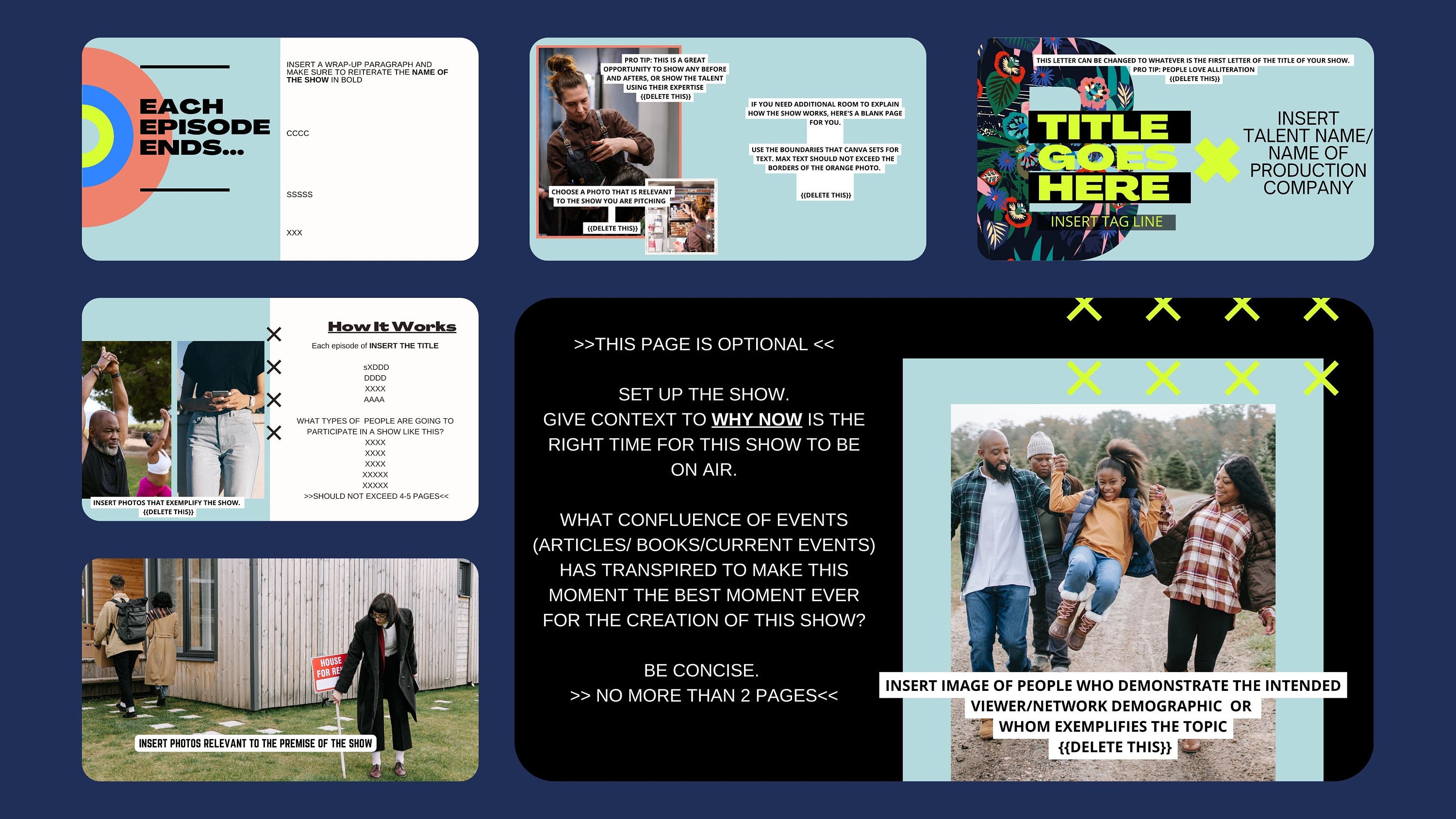 Unscripted / Reality TV Pitch Deck Canva Template - Etsy