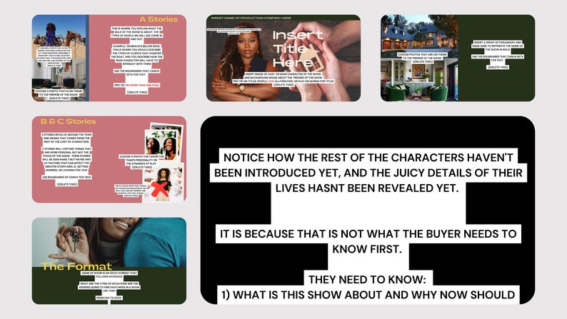 Unscripted / Reality TV Pitch Deck CANVA Template - Etsy
