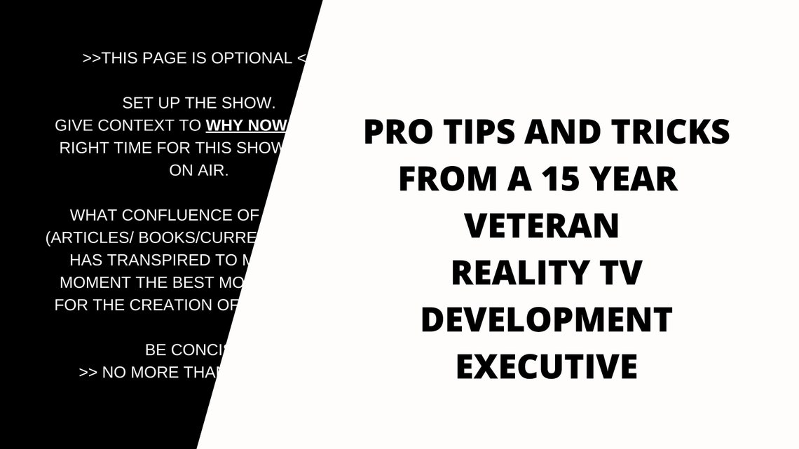 Unscripted / Reality TV Pitch Deck Canva Template - Etsy