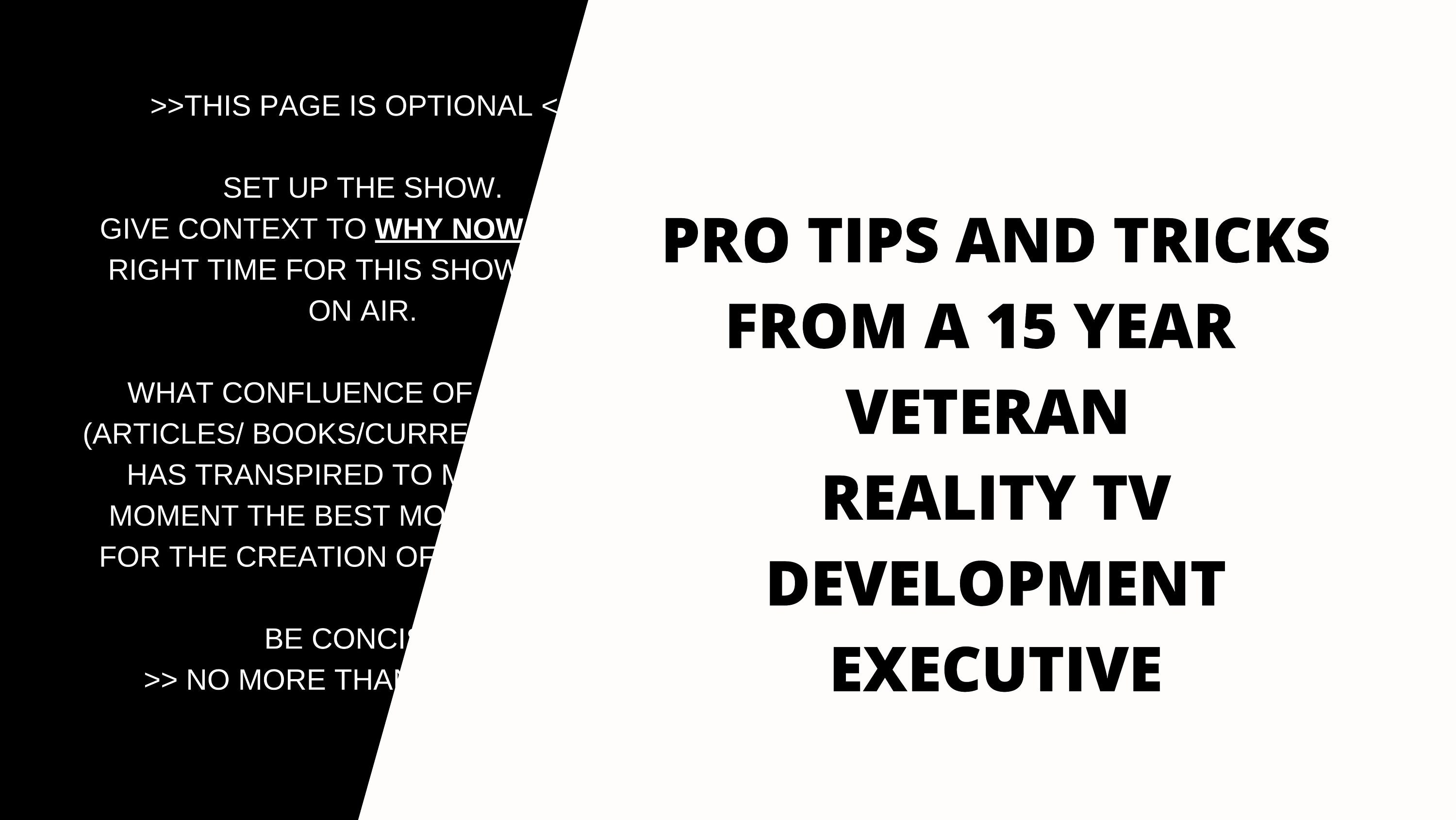 Unscripted / Reality TV Pitch Deck Canva Template - Etsy