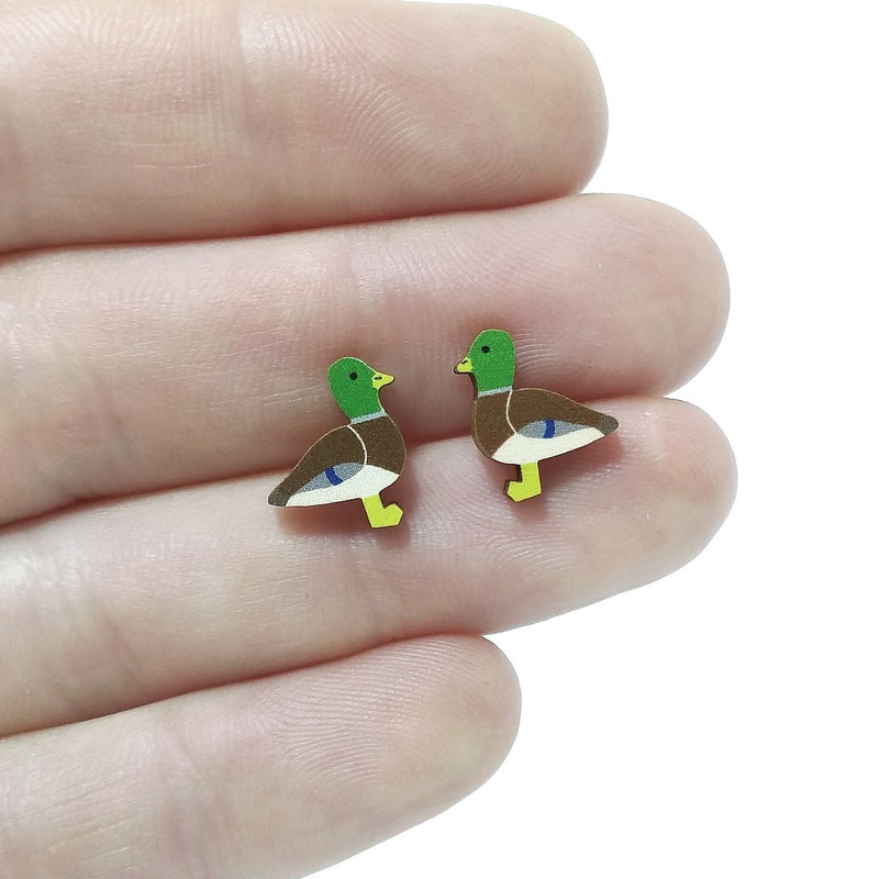 Duck Earrings - Etsy