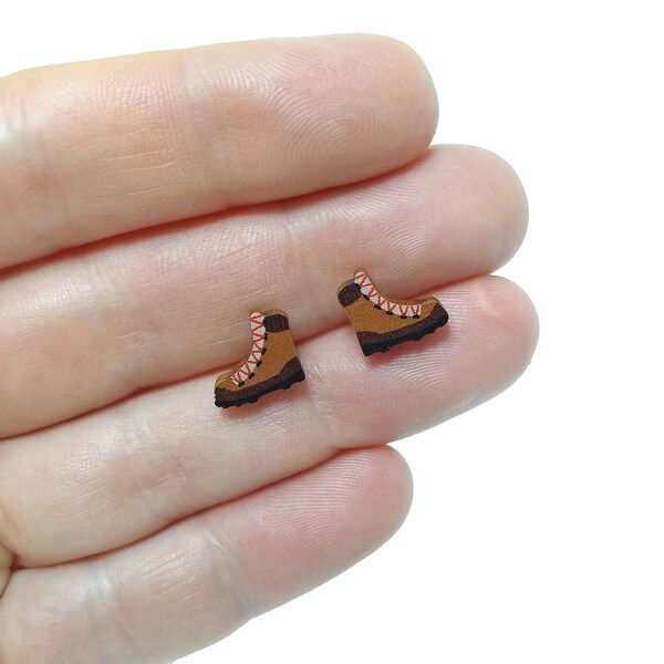 Hiking Boots Stud Earrings - Etsy