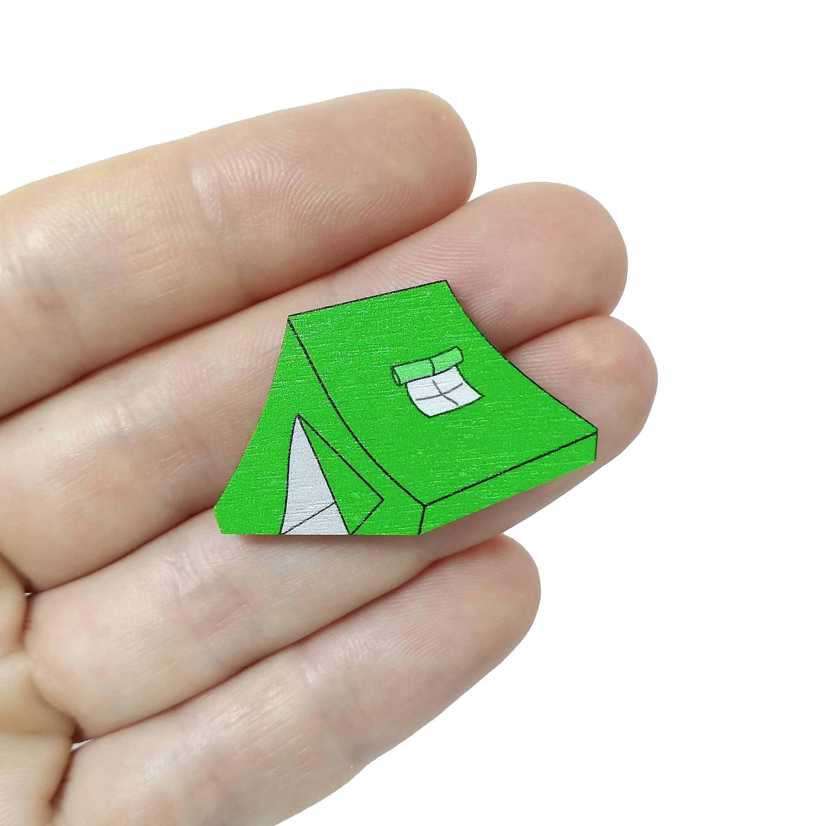 Camping Tent Pin Badge Green, Green Tent Brooch, Gift for Camper ...