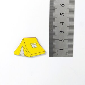 Camping Tent Pin Badge Yellow, Yellow Tent Brooch, Gift for Camper ...