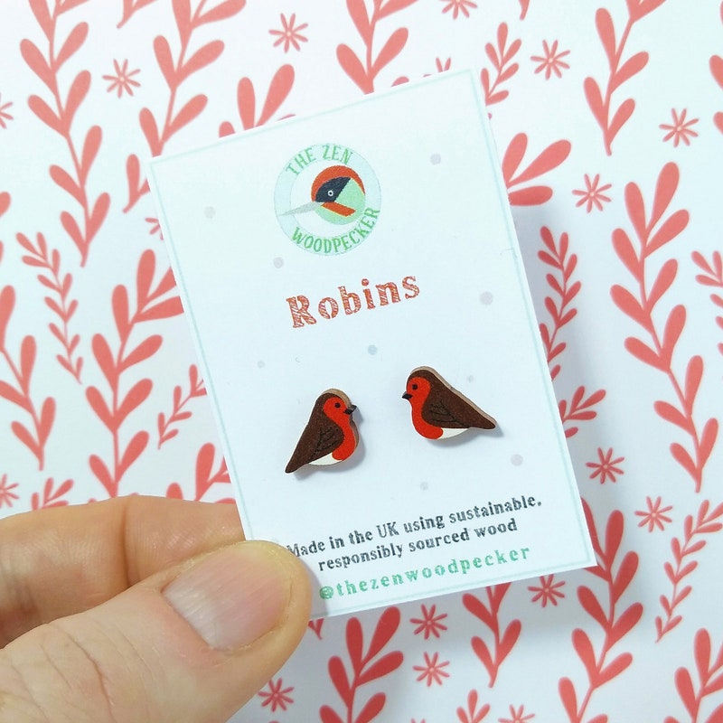 Robin Bird Earrings - Etsy