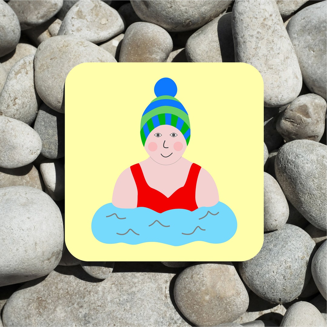 Wild Swimmer Coaster, Outdoor Swimming Coaster, Fun Drinks Mat, Swim ...