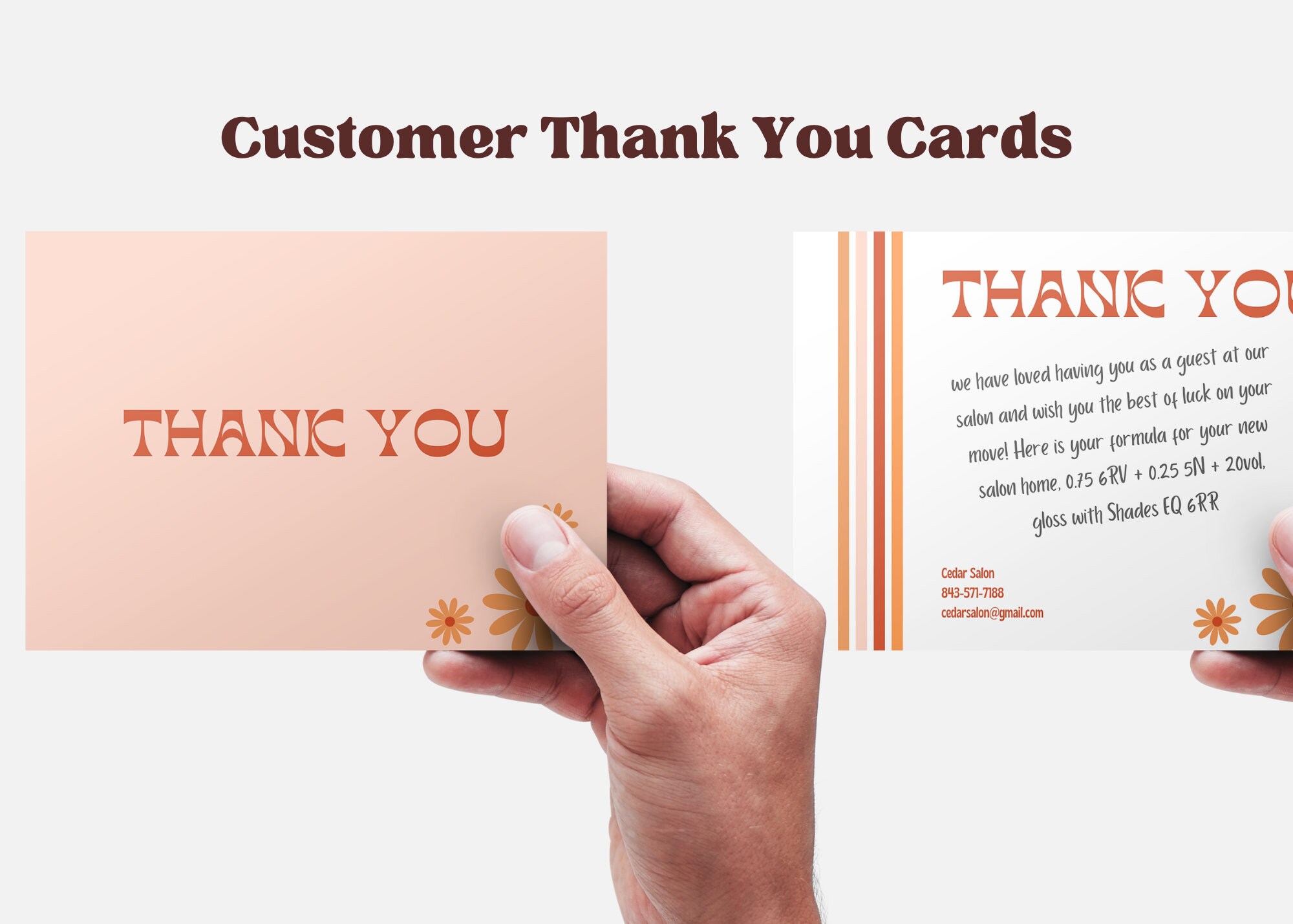 Customer Thank You Card // Retro Theme // Client Farewell - Etsy