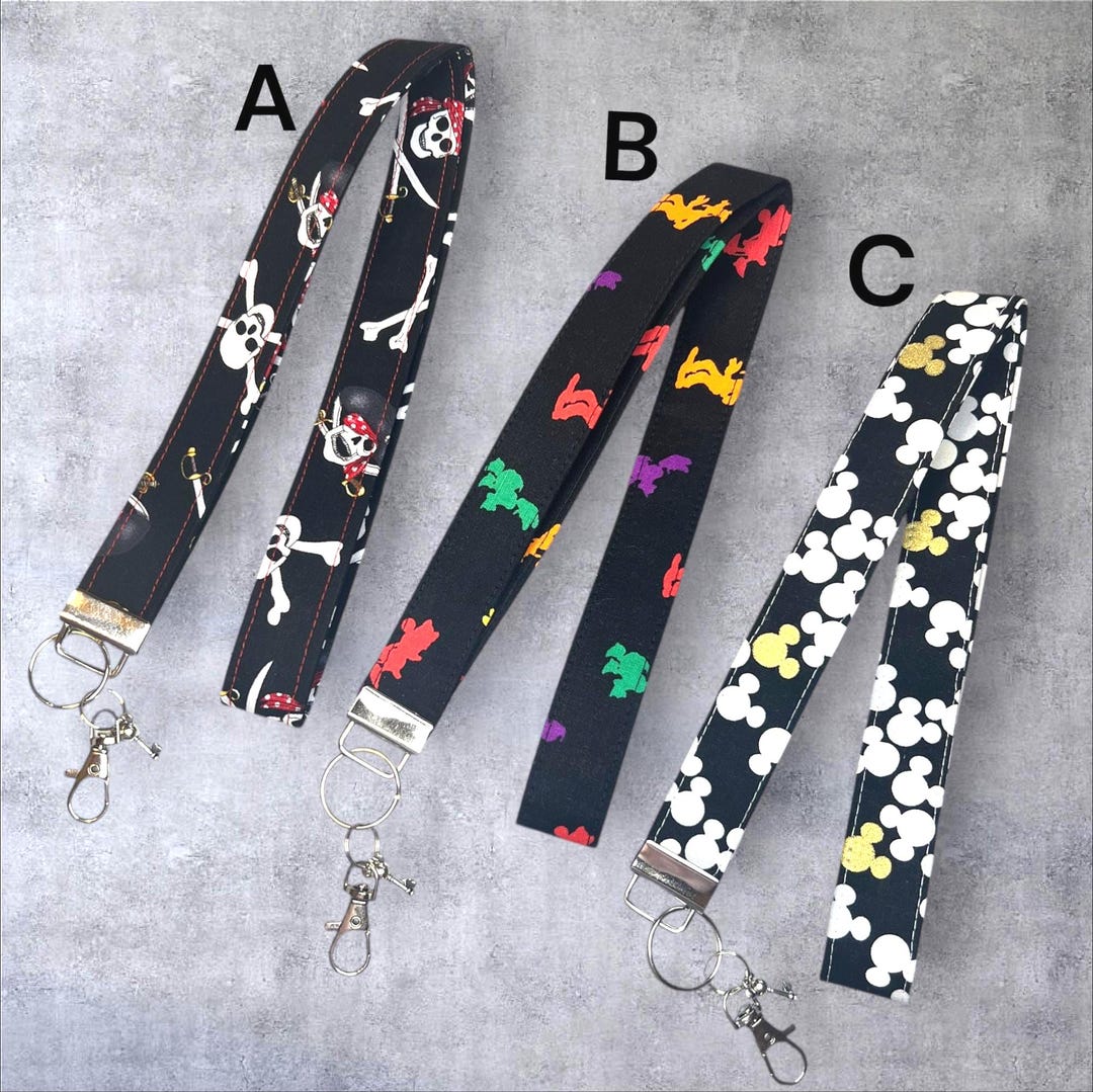 Disney Lanyard, ID Holder, Key Fob, Keychain - Etsy