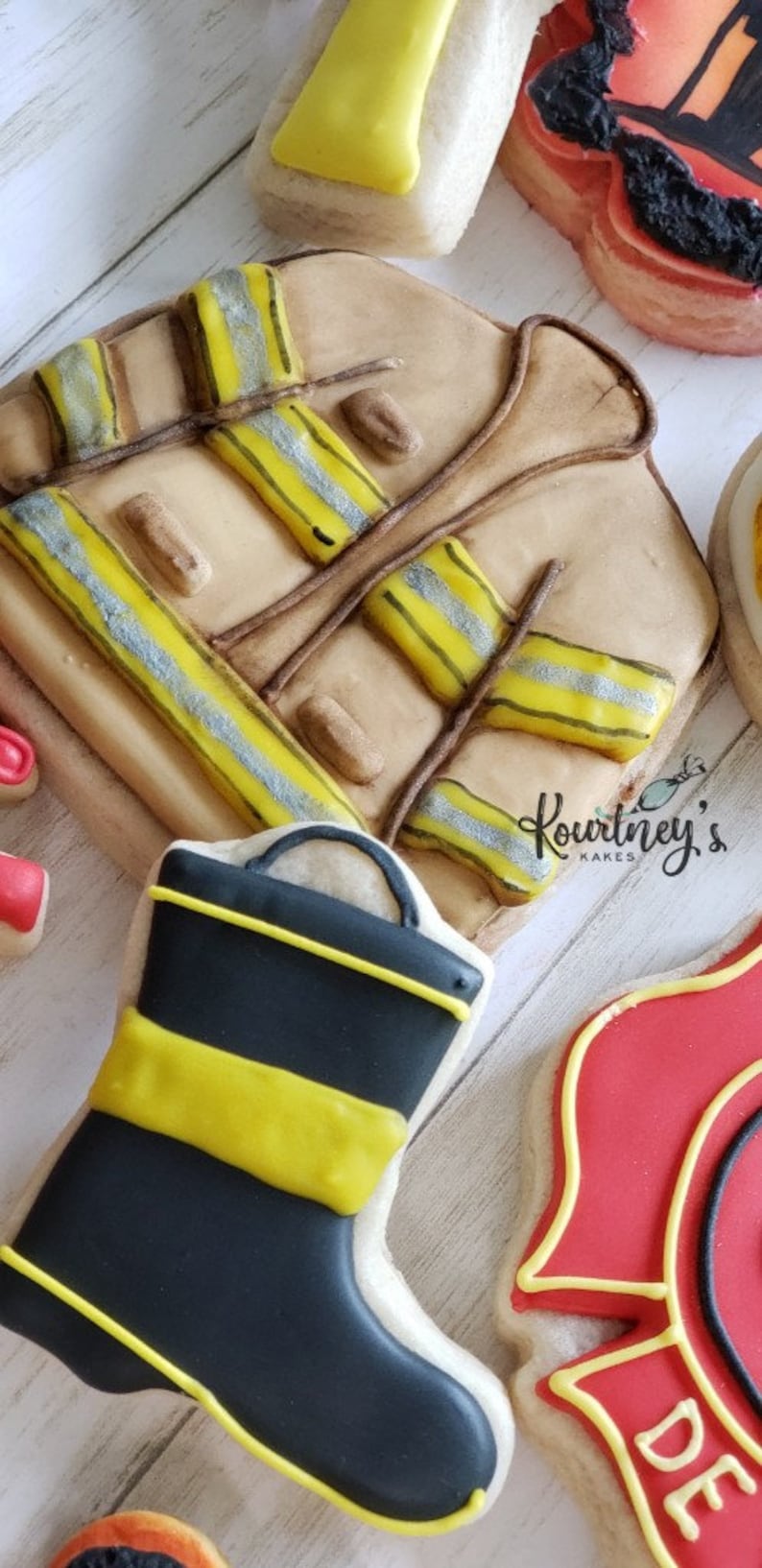 Firefighter Cookies 24 - Etsy